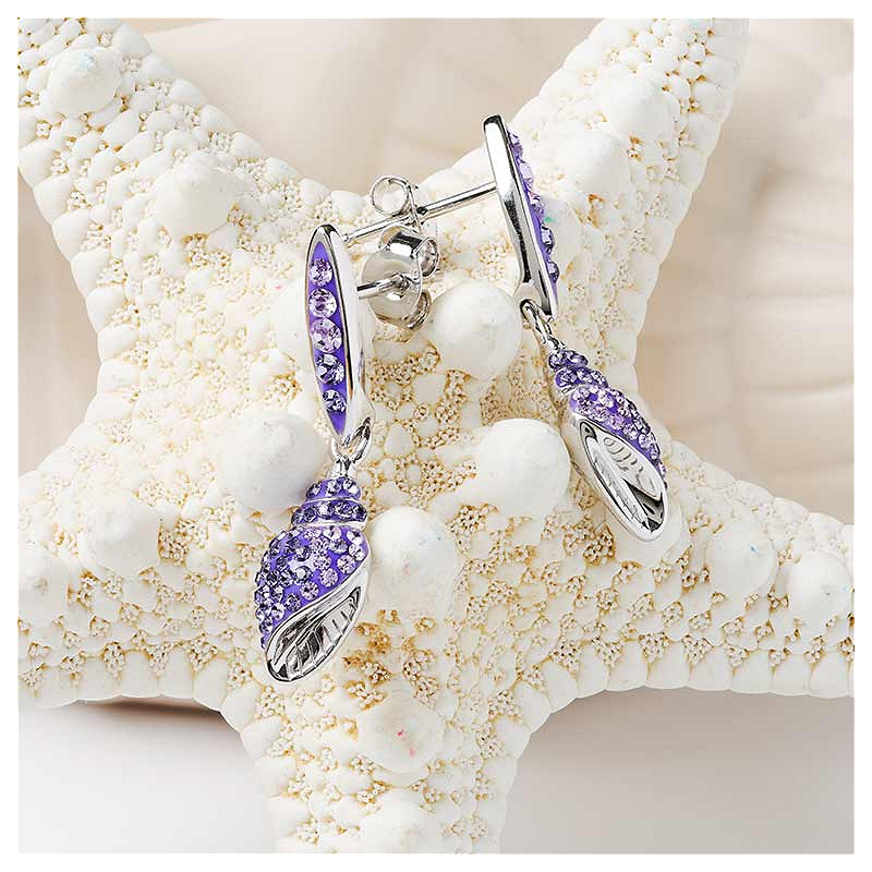 Sterling Silver Crystal Shell – Ocean City Jewelers